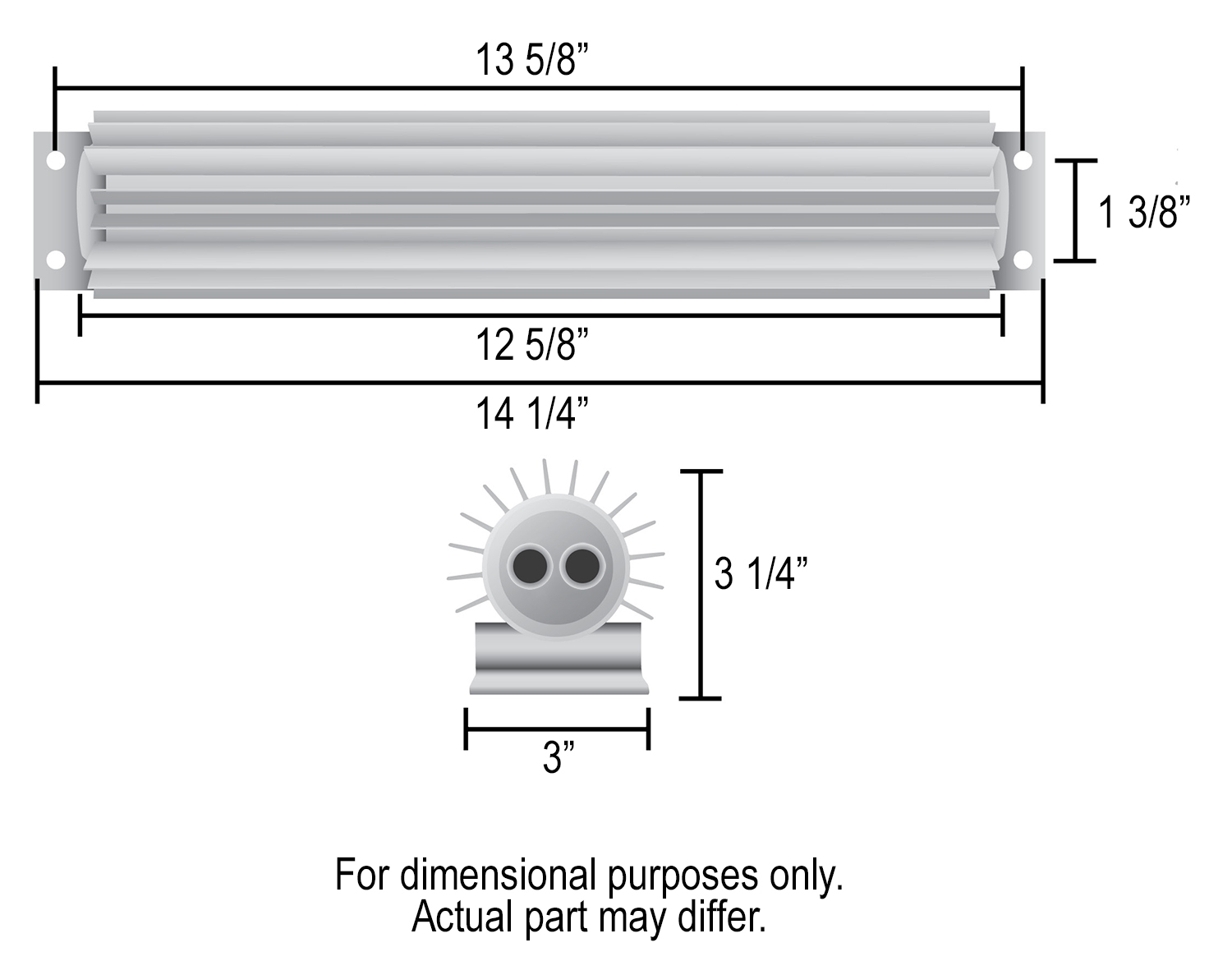 2 Pass 14” Heat Sink Transmission Cooler Kit - US Motorworks