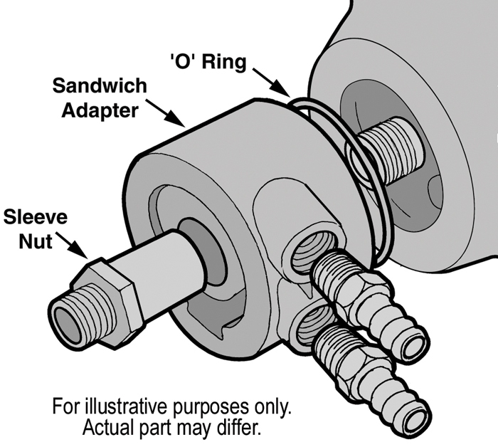 Non-Thermostatic Universal Sandwich Adapter Kit with 1/2″ NPT Ports ...