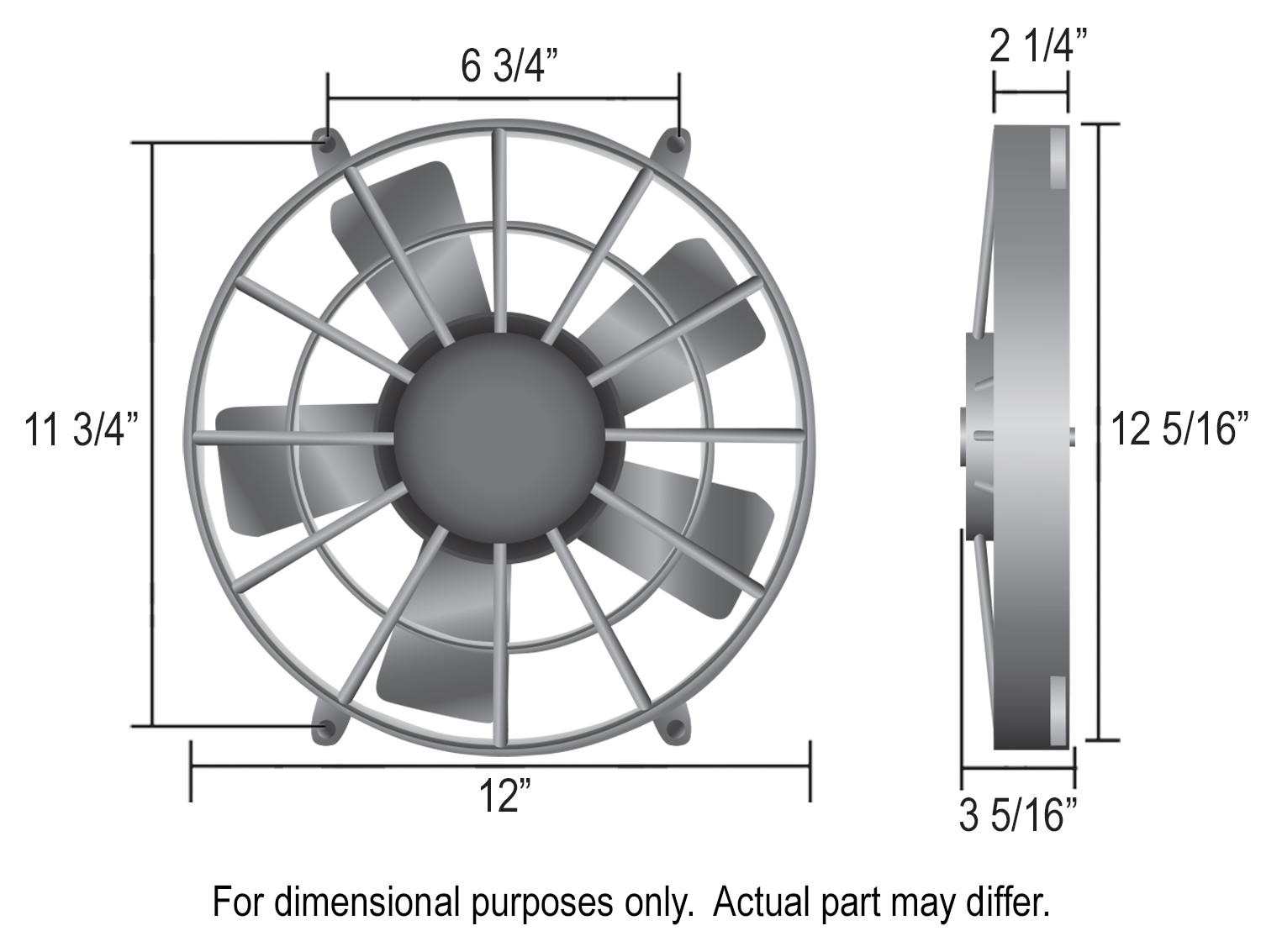 11” High Output IP68 Fan - US Motorworks
