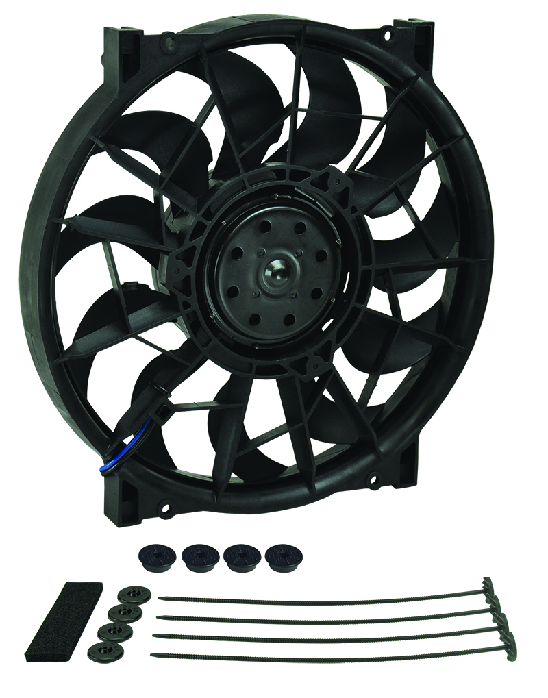 12” High Output Single RAD Pusher/Puller Fan with Standard Mount Kit ...