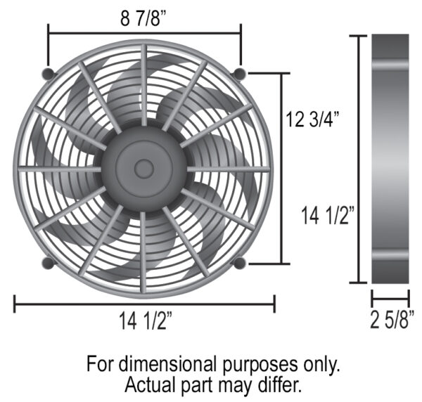 14” H.O. Single RAD Pusher/Puller Fan with Standard Mount Kit - US ...