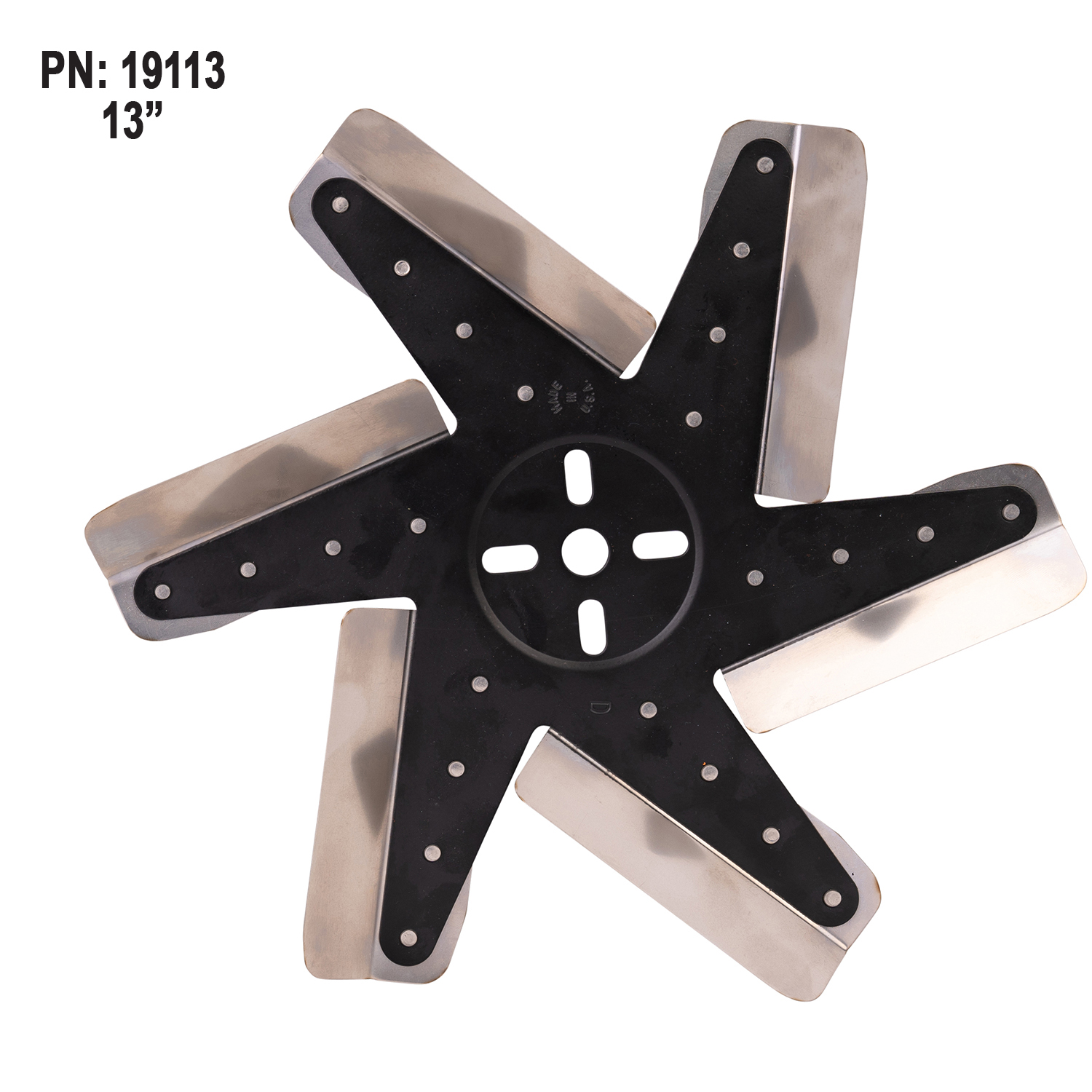 13” High Performance Stainless Steel Standard Rotation Flex Fan, Black ...