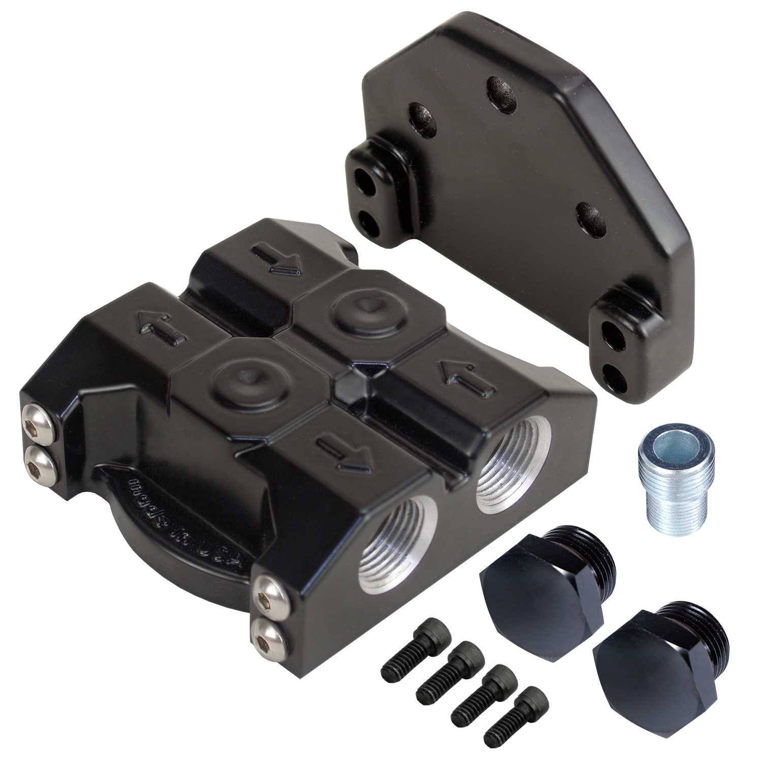 Premium -10AN Side Ports Single Filter Mount, 3/4”-16 Filter Threads ...